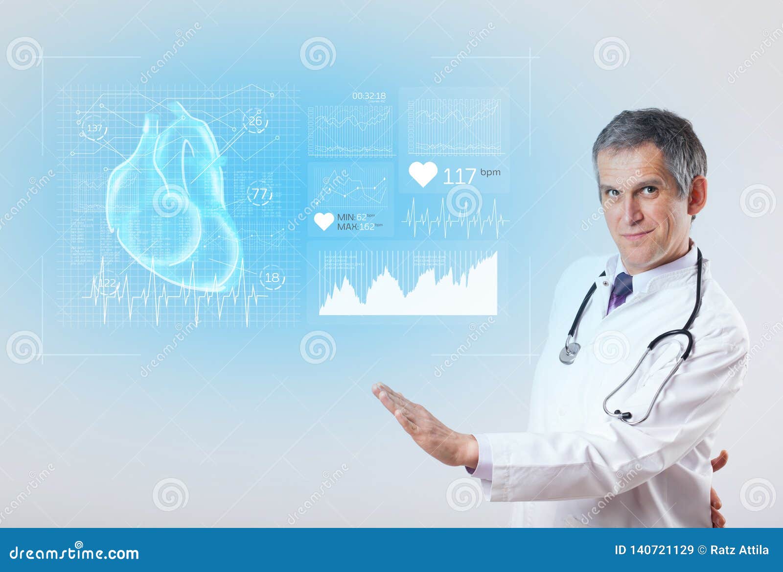 Cardiologist Presenting the Research Results Stock Image - Image of ...