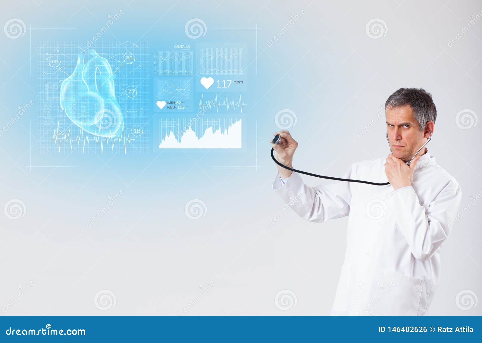 Cardiologist Presenting the Research Results Stock Photo - Image of ...