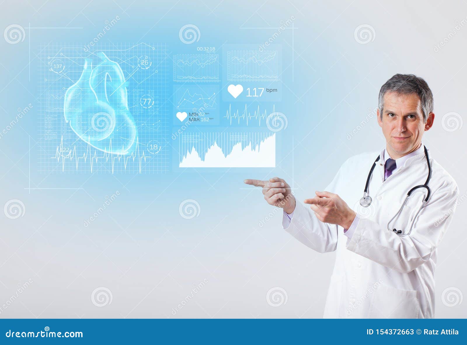 Cardiologist Presenting the Research Results Stock Image - Image of ...
