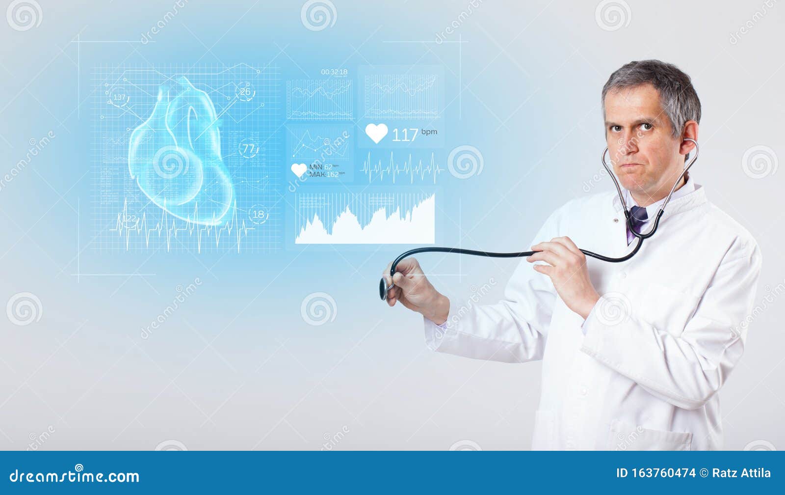 Cardiologist Presenting the Research Results Stock Photo - Image of ...