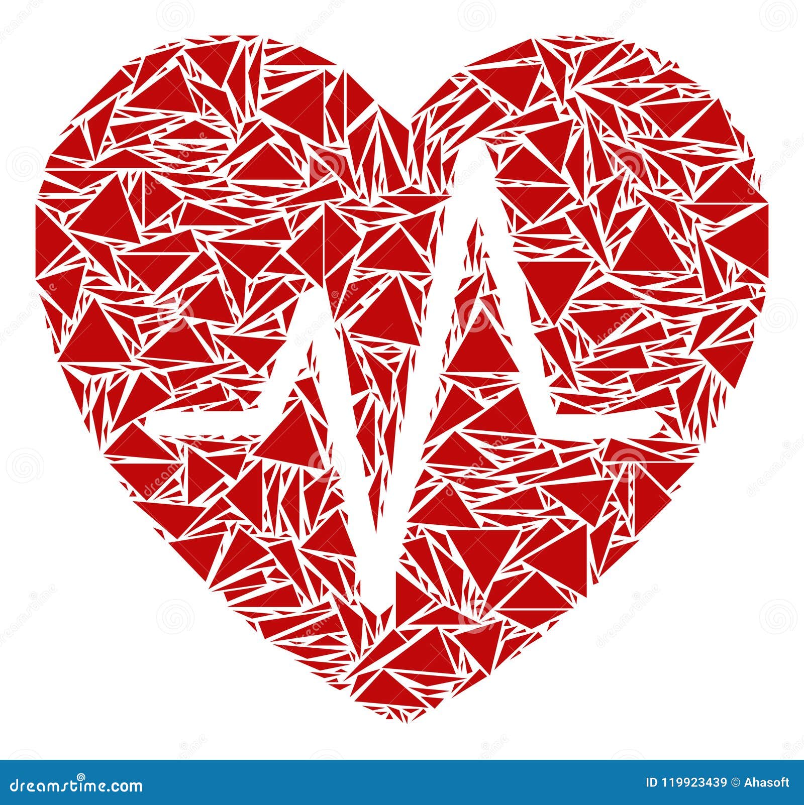 Cardiology Mosaic of Triangles Stock Vector - Illustration of heart ...