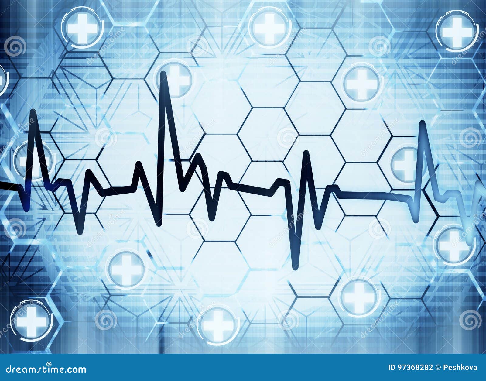 Cardiology Concept With Pulse Rate Diagram. Medical Background With ...