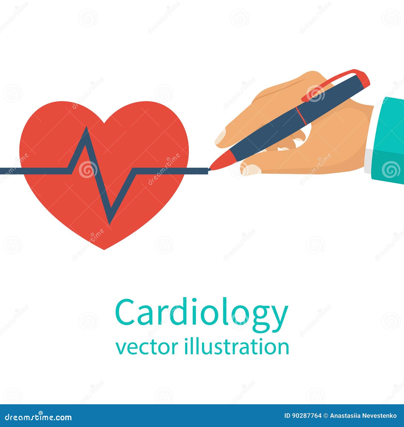 Cardiology Concept Vector Stock Vector Illustration Of Health 90287764