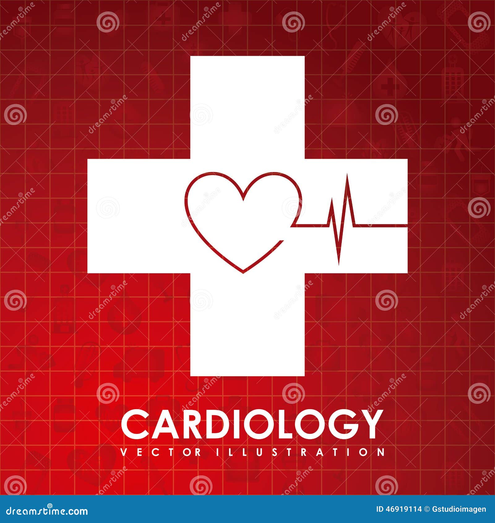 Cardiology design stock vector. Illustration of medical - 46919114