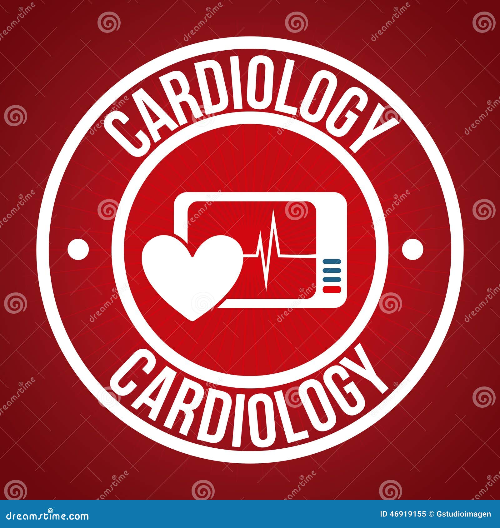 Cardiology design stock vector. Illustration of stamp - 46919155