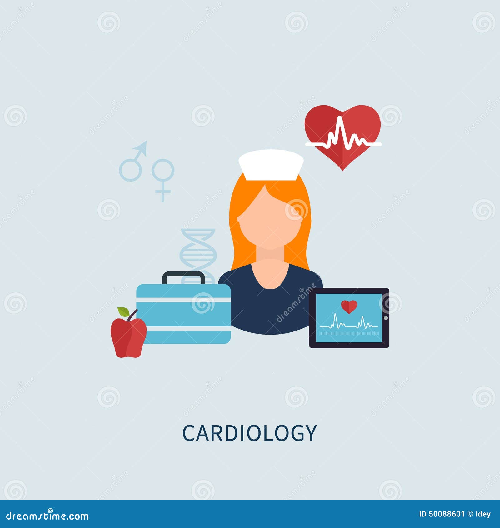 Cardiology design icons stock vector. Illustration of graph - 50088601
