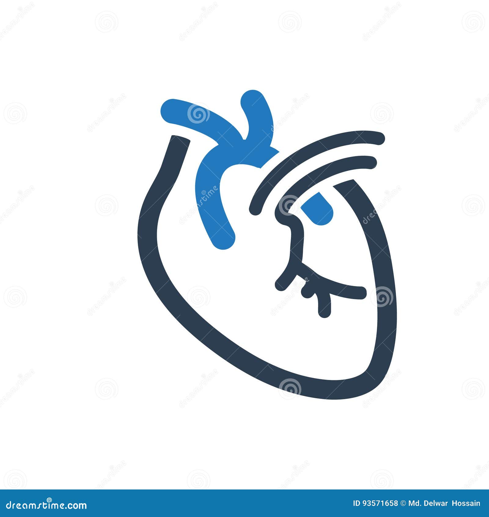 Cardiology Icon stock vector. Illustration of breath - 93571658