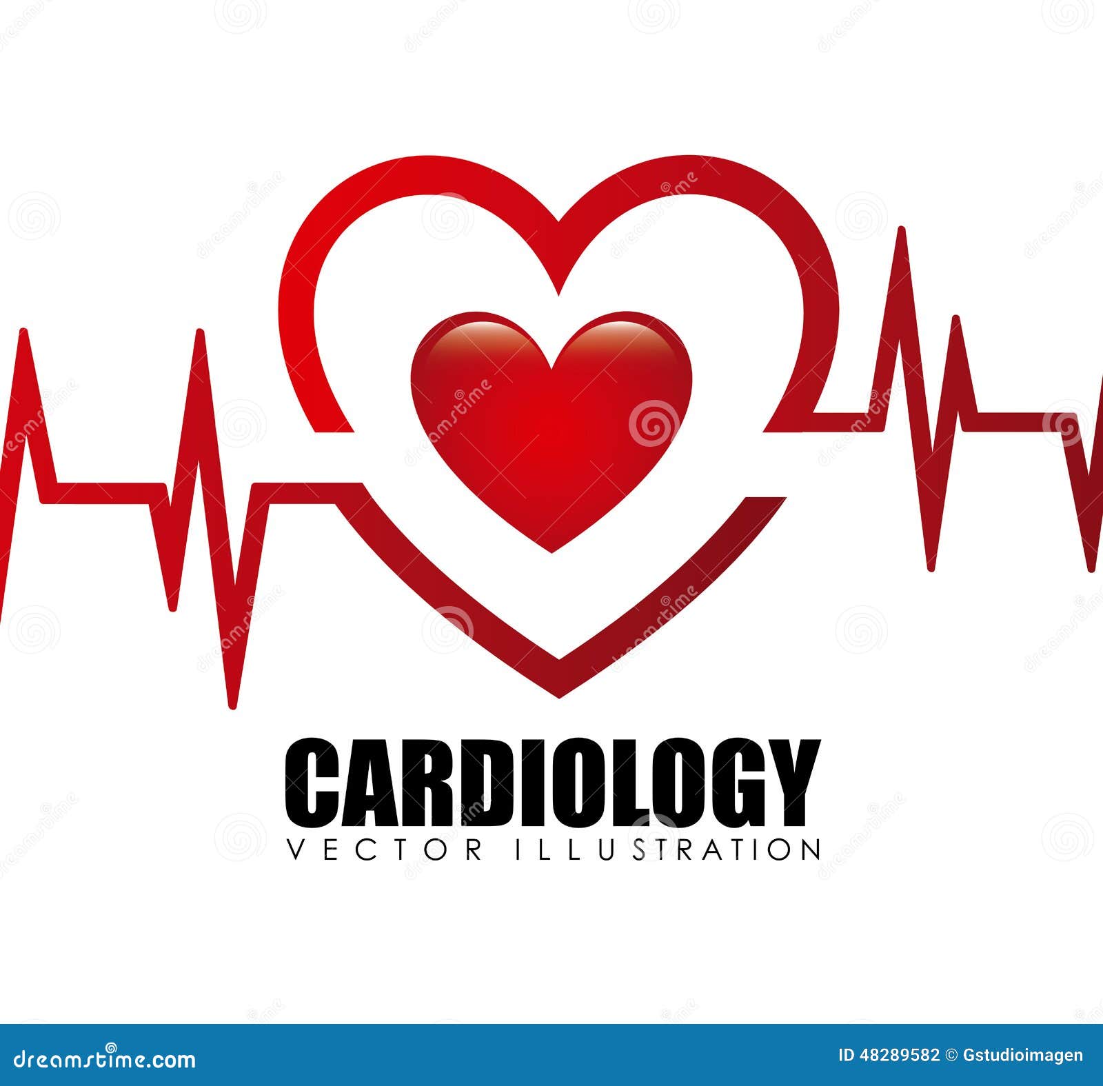 Cardiology icon stock vector. Illustration of vector - 48289582