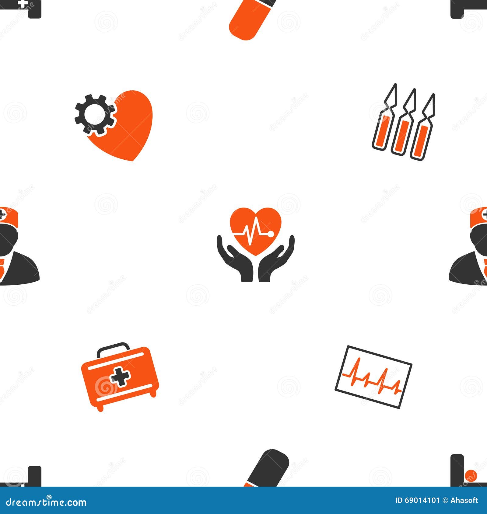 Cardiology Seamless Pattern With Thin Line Icons: Cardiologist ...