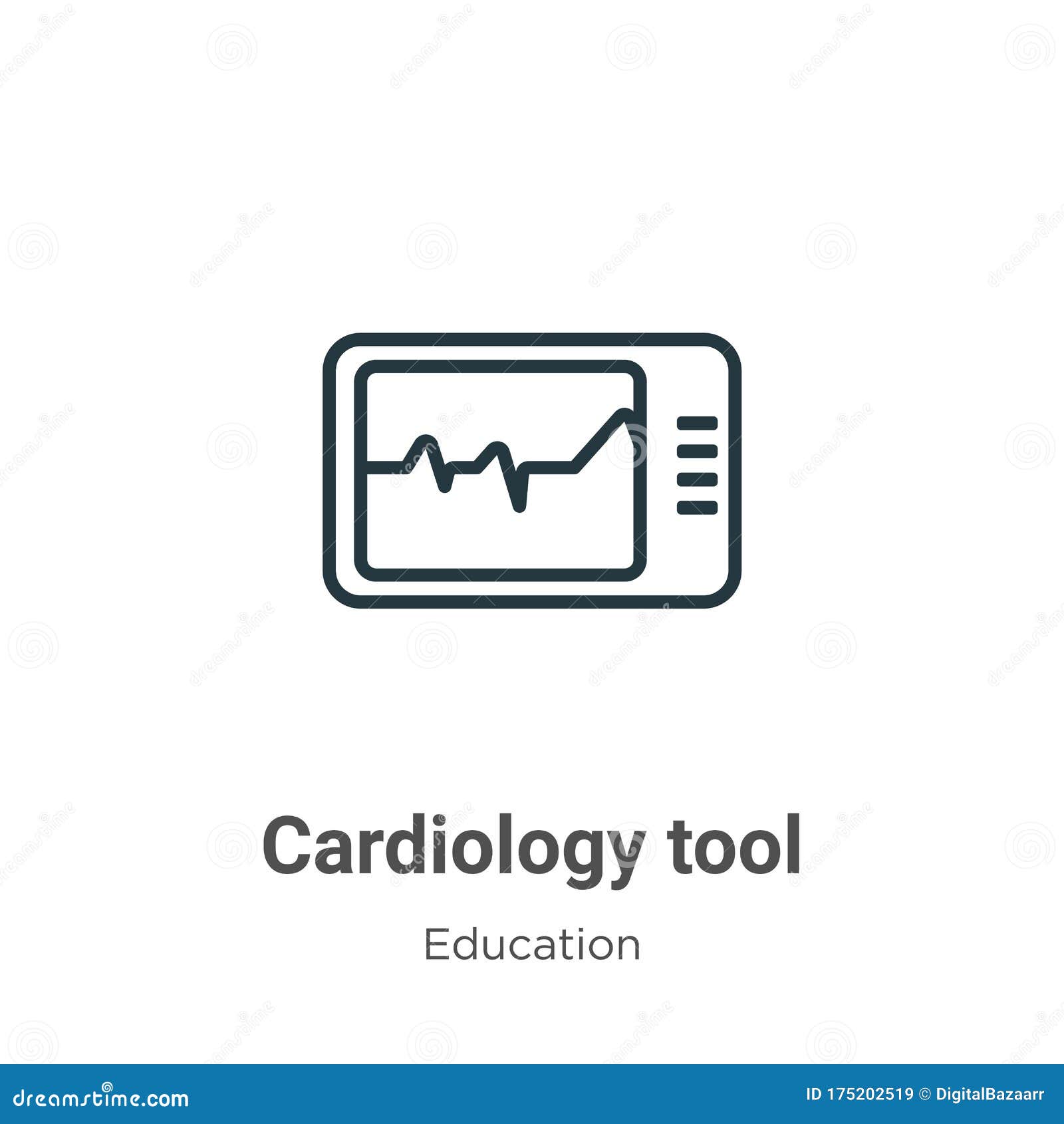 Cardiology Tool Outline Vector Icon. Thin Line Black Cardiology Tool ...