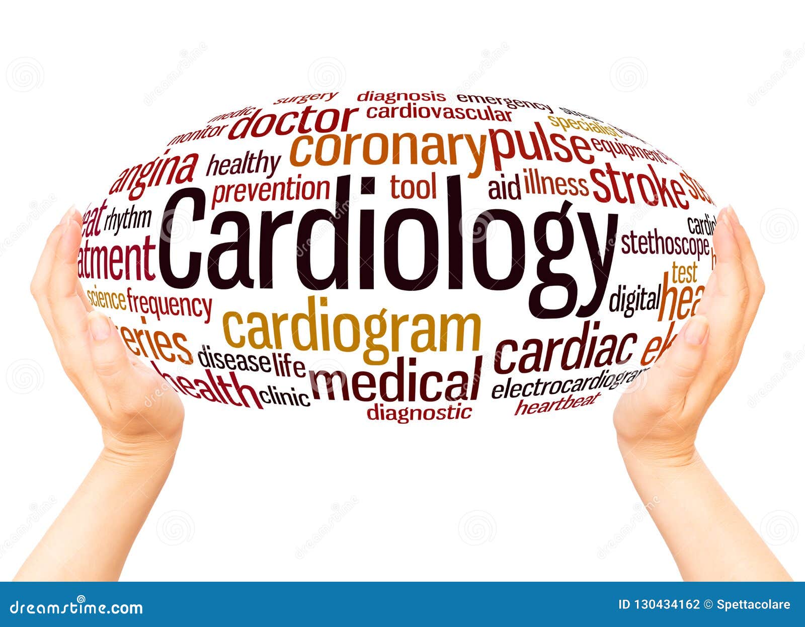 Cardiology Word Cloud Hand Sphere Concept Stock Photo - Image of ...