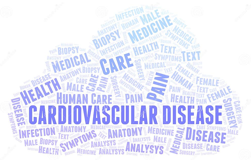 Cardiovascular Disease Word Cloud Stock Illustration - Illustration of ...