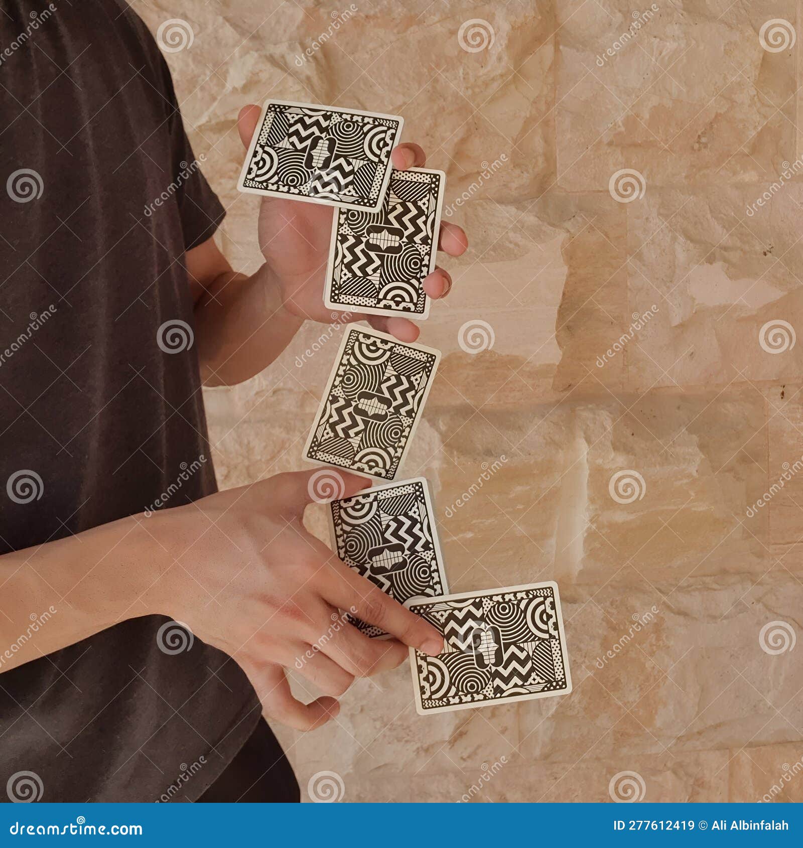 Cardistry Display stock image. Image of shuffle, cards - 277612419