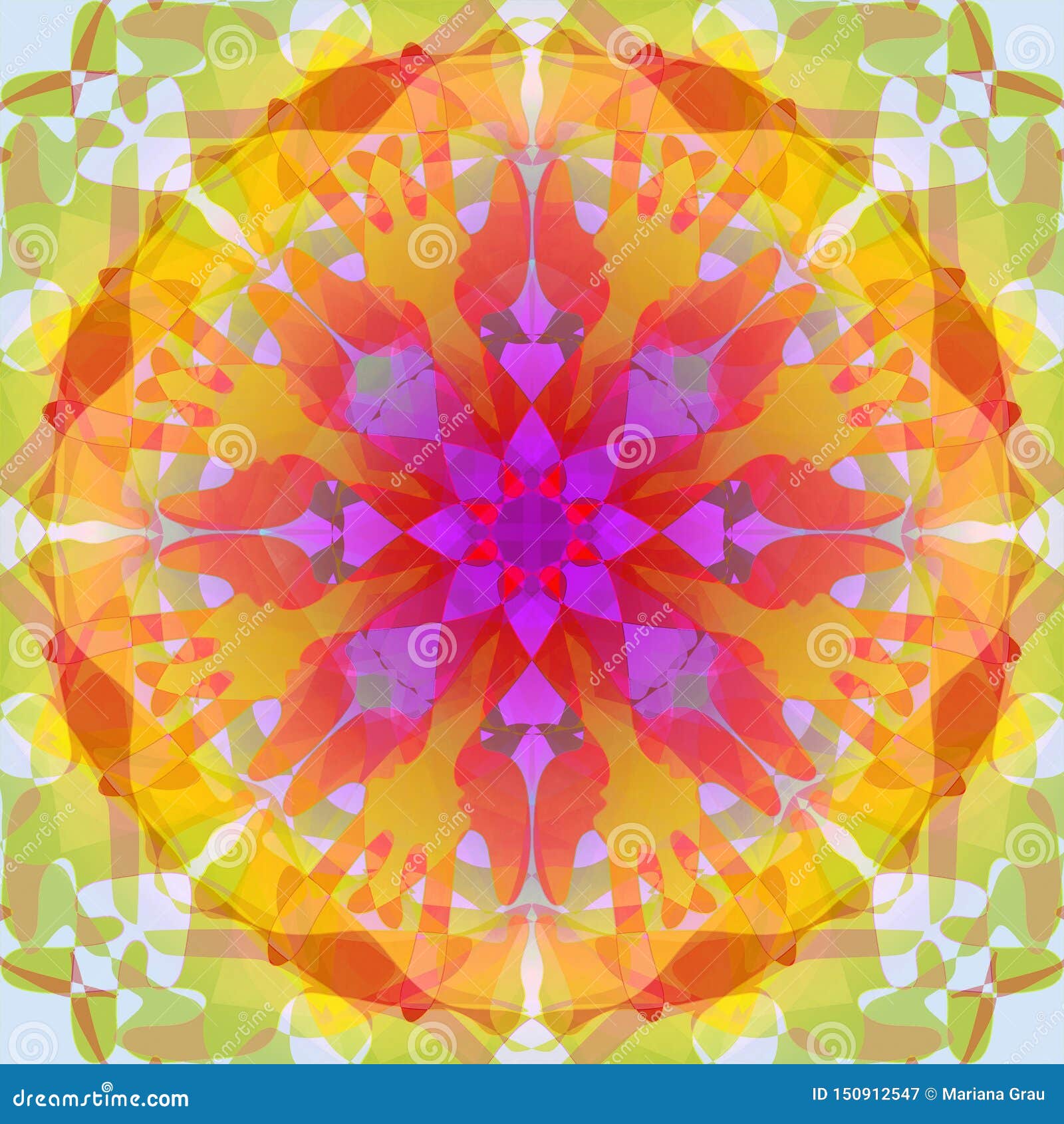 CIRCULAR MANDALA.ABSTRACT BACKGROUND.VINTAGE IMAGE in ORANGE, RED ...