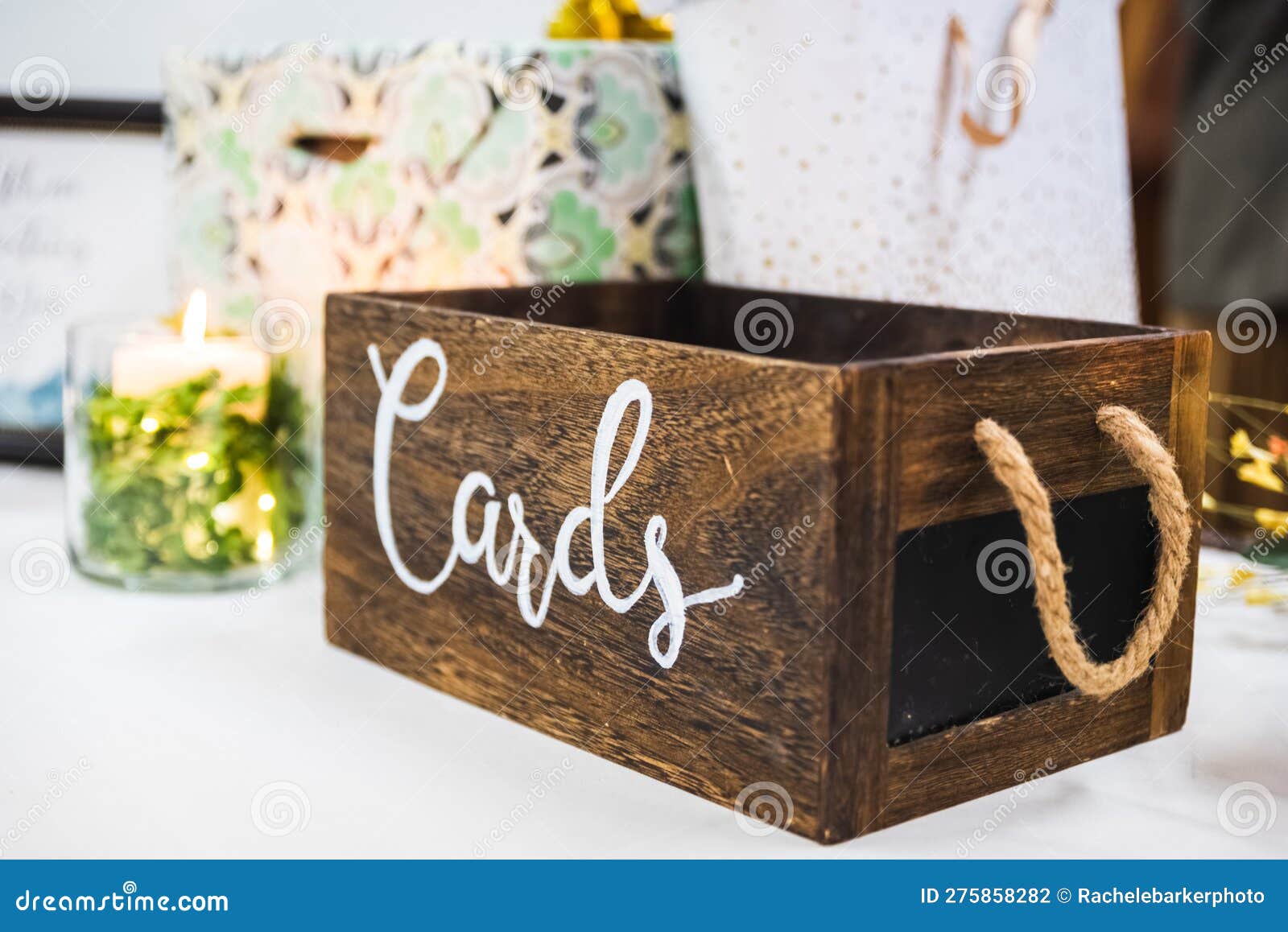 Cards Box at Wedding Reception Stock Photo - Image of wedding ...