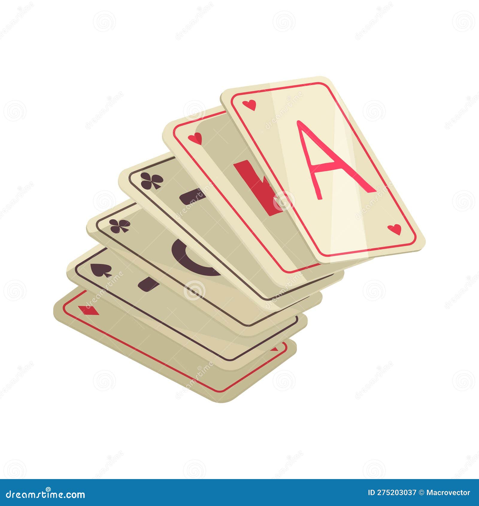 Cards Cartoon Illustration stock vector. Illustration of gamble - 275203037