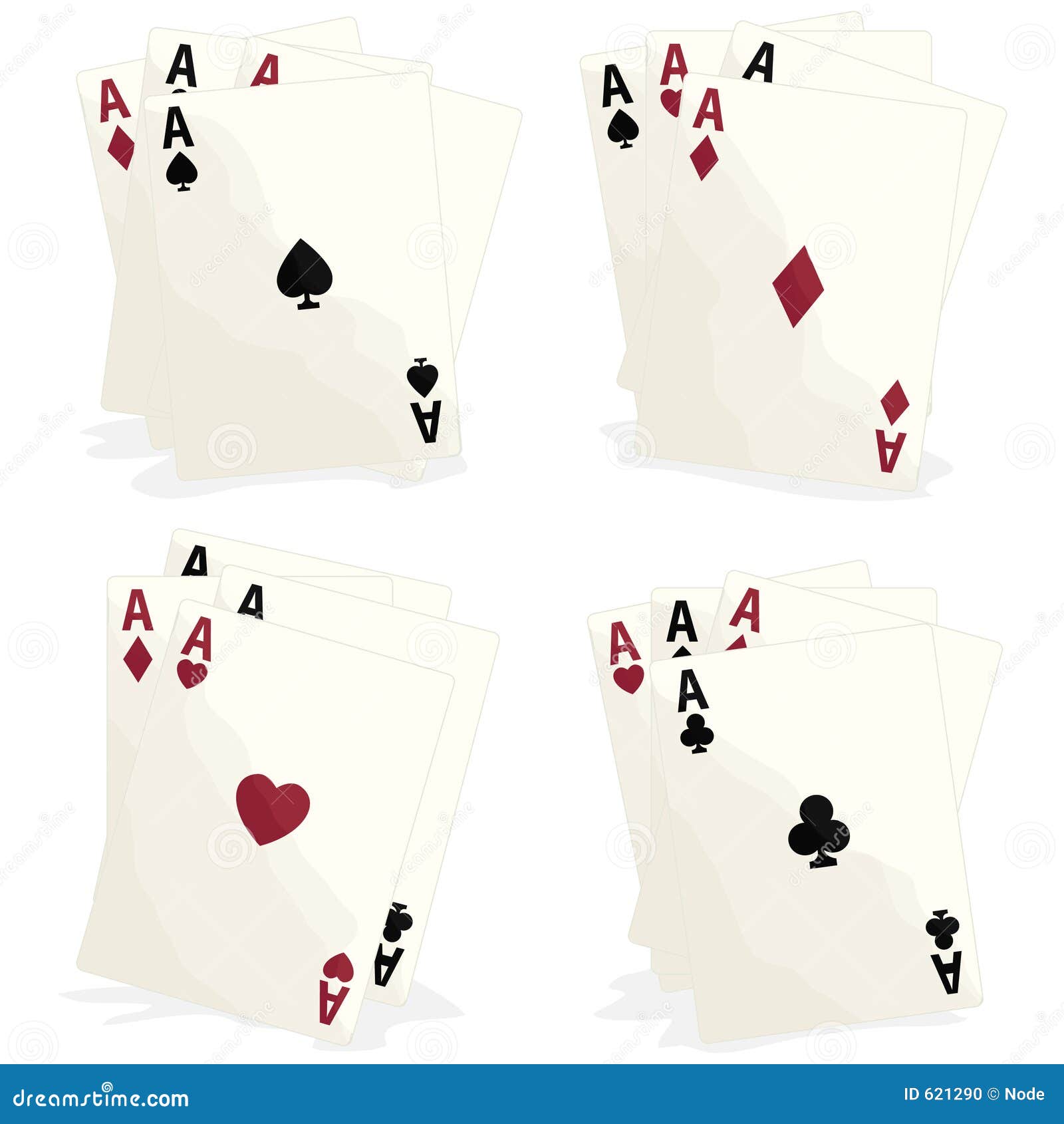 Cards with clipping path stock illustration. Illustration of spades ...