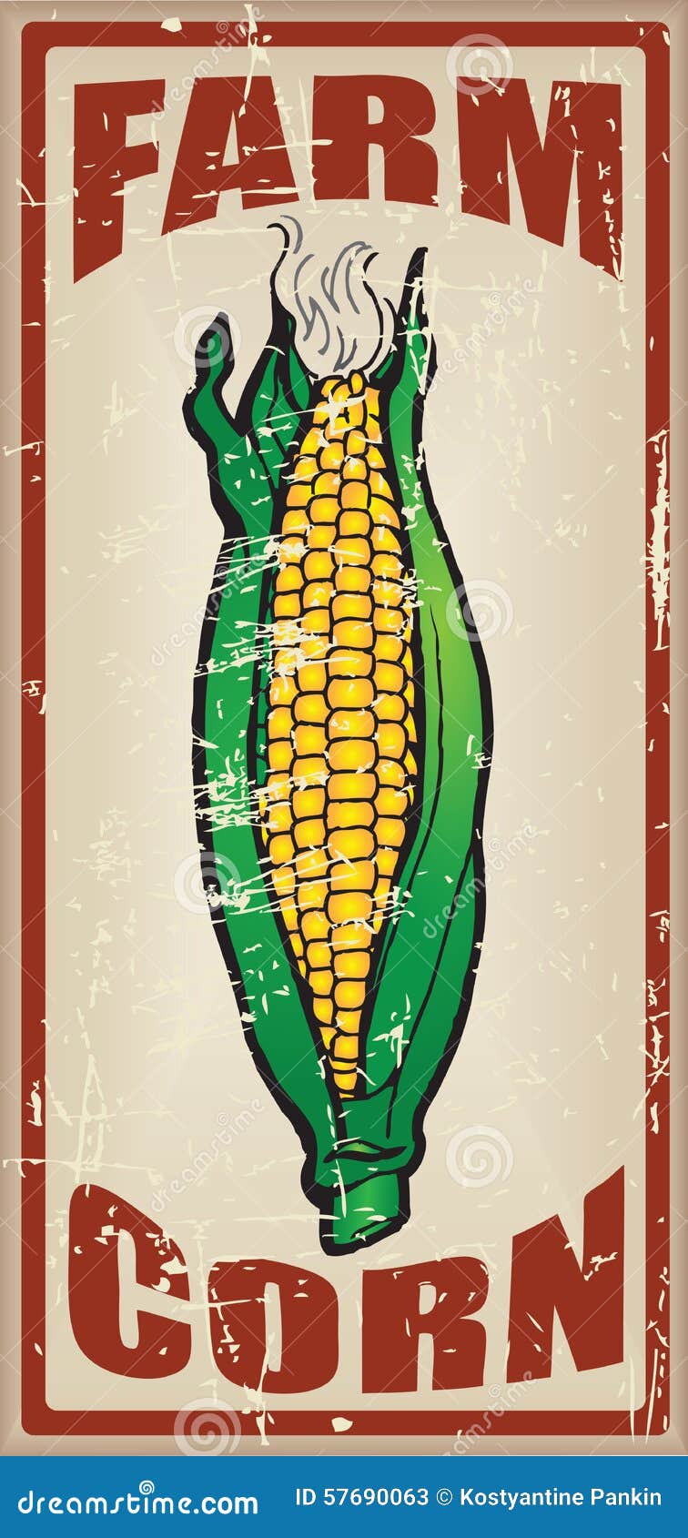Cards for corn farm stock vector. Illustration of label - 57690063