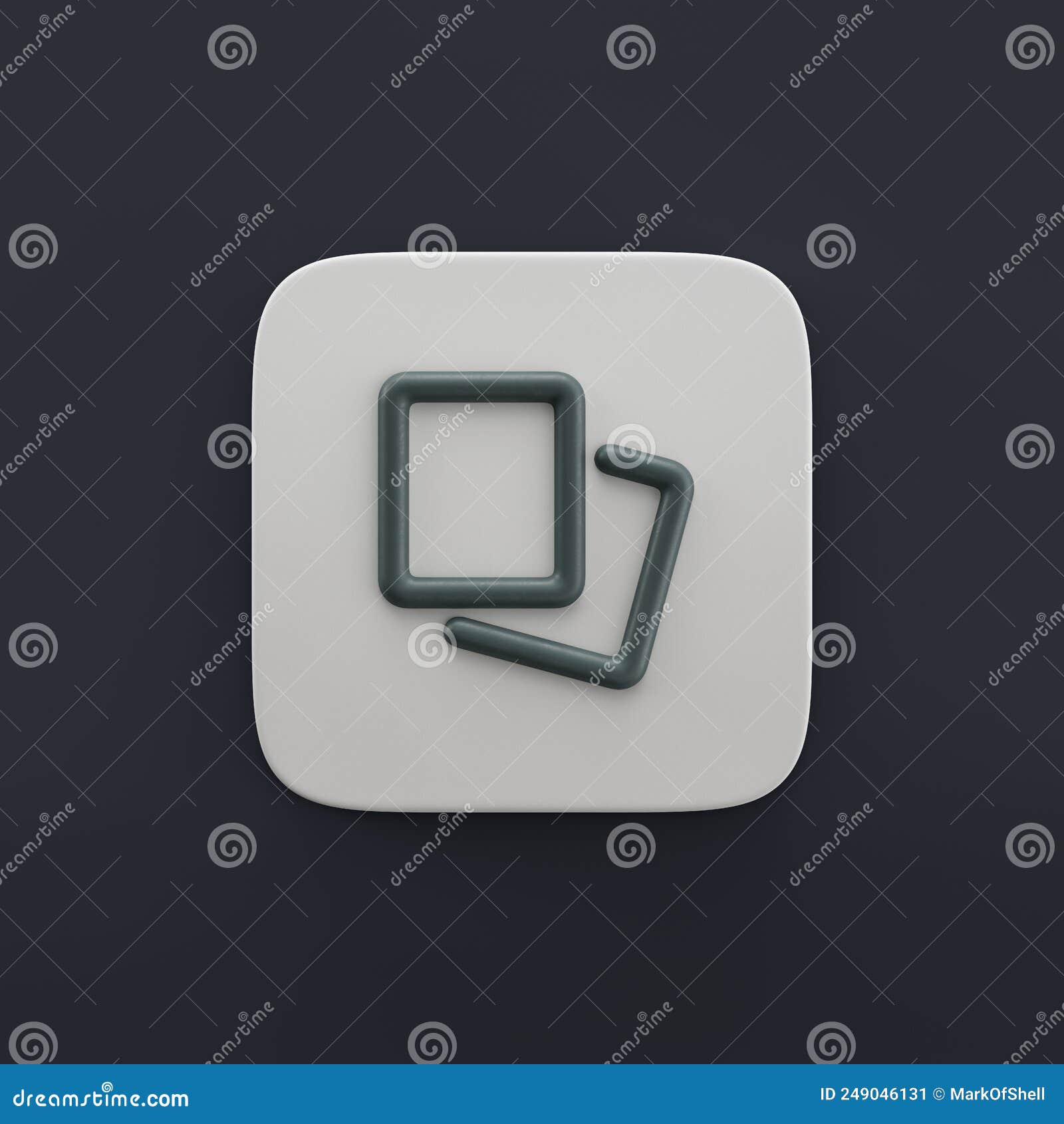Cards 3d Icon, Outilne Design and Development Icon in Grey Color on a ...