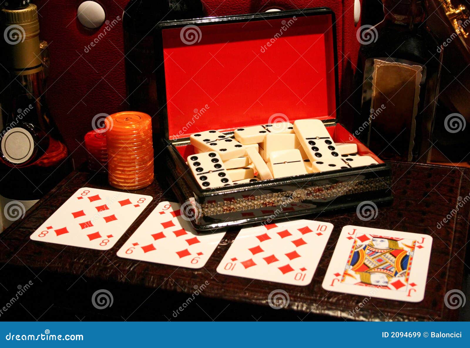 Cards And Dominoes Royalty Free Stock Images - Image: 2094699