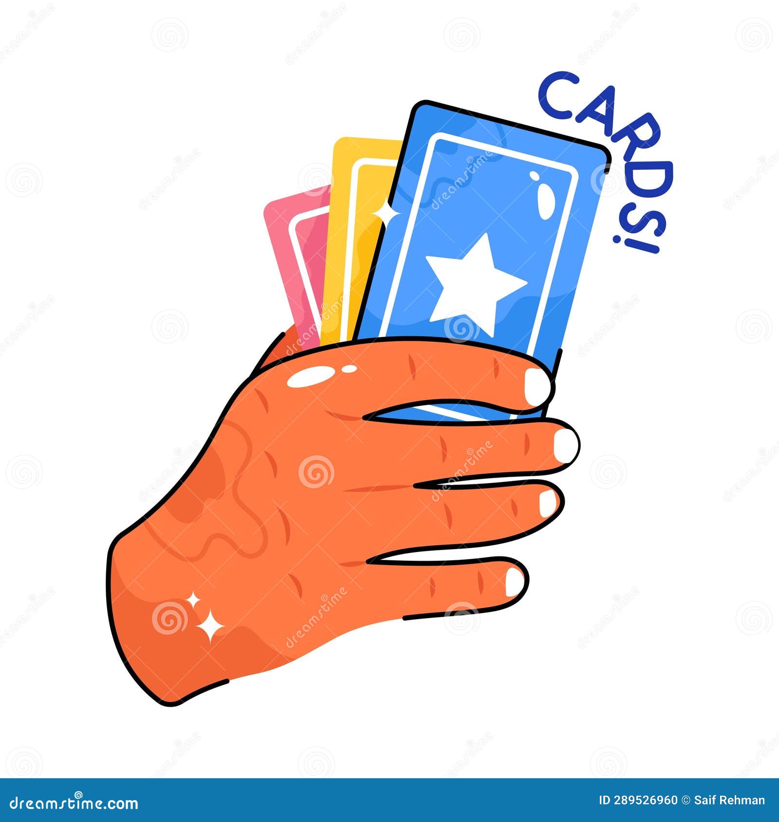 Cards Doodle Vector Solid Sticker. EPS 10 File Stock Illustration ...