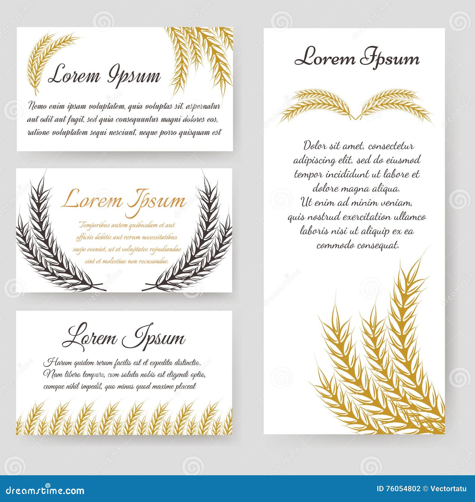 Cards and Flyer Template Harvest Design Stock Vector - Illustration of ...