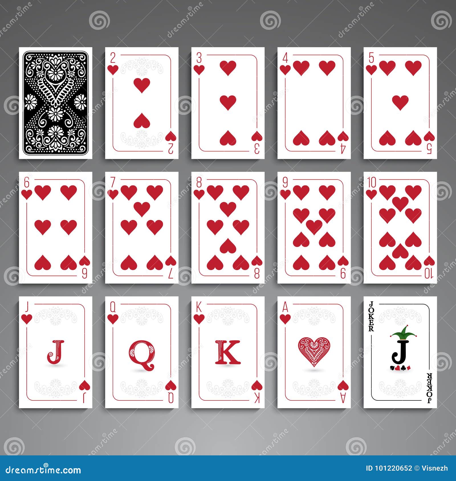 Cards full set stock vector. Illustration of four, colours - 101220652