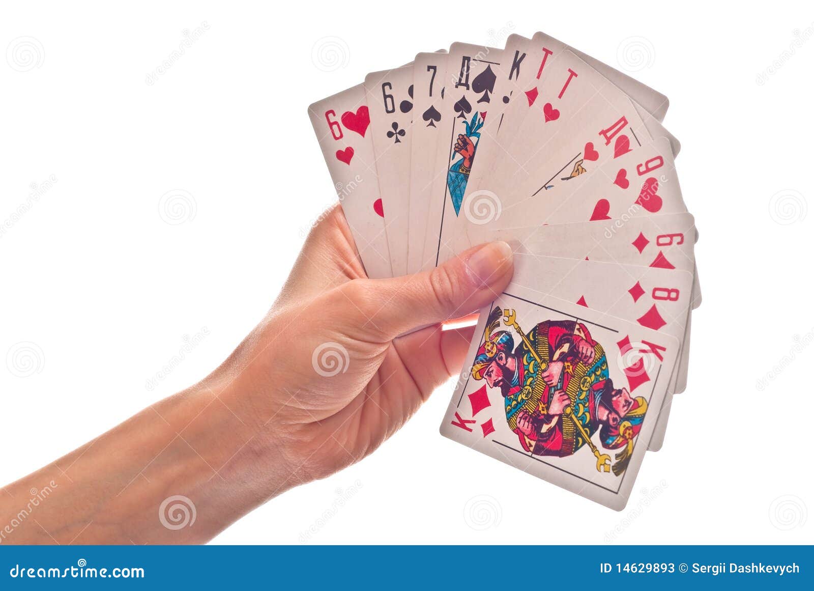 Cards in hand stock image. Image of cards, equipment - 14629893