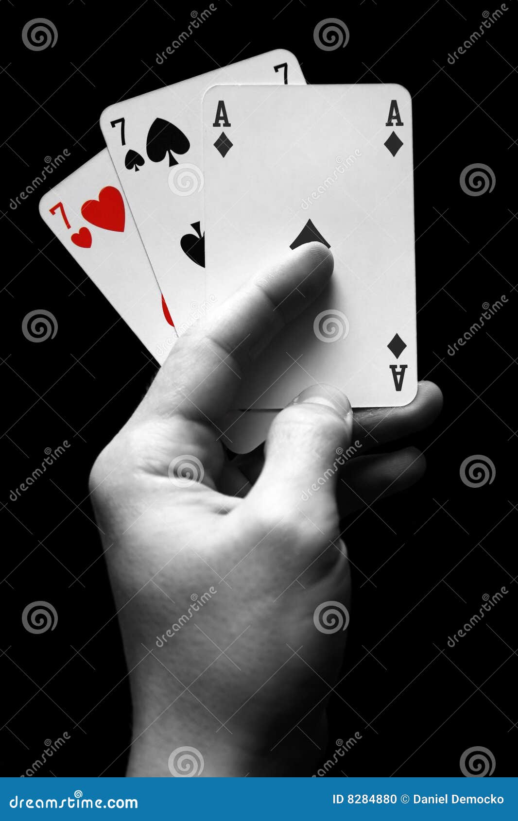 Cards in hand stock photo. Image of triumph, vegas, risk - 8284880