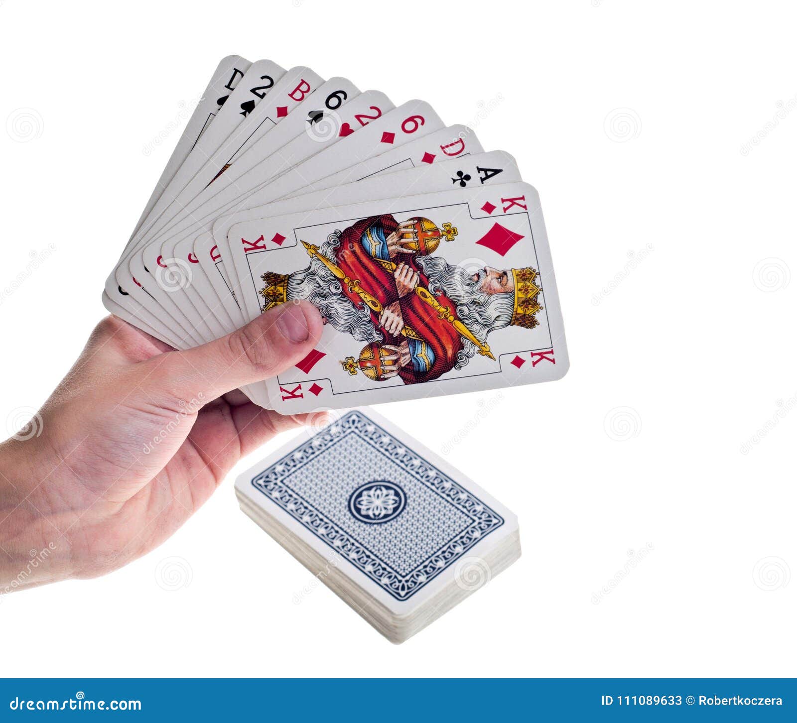 Cards in hand stock image. Image of poker, cards, objects - 111089633