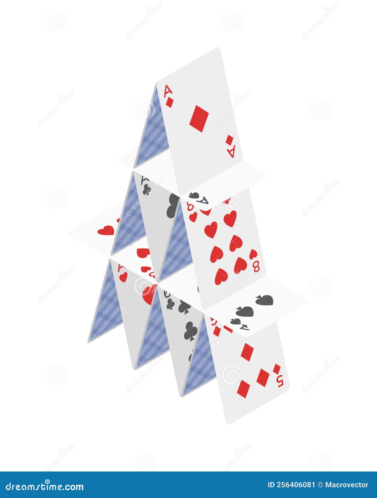 Cards Isometric Illustration Stock Vector - Illustration of gamble ...