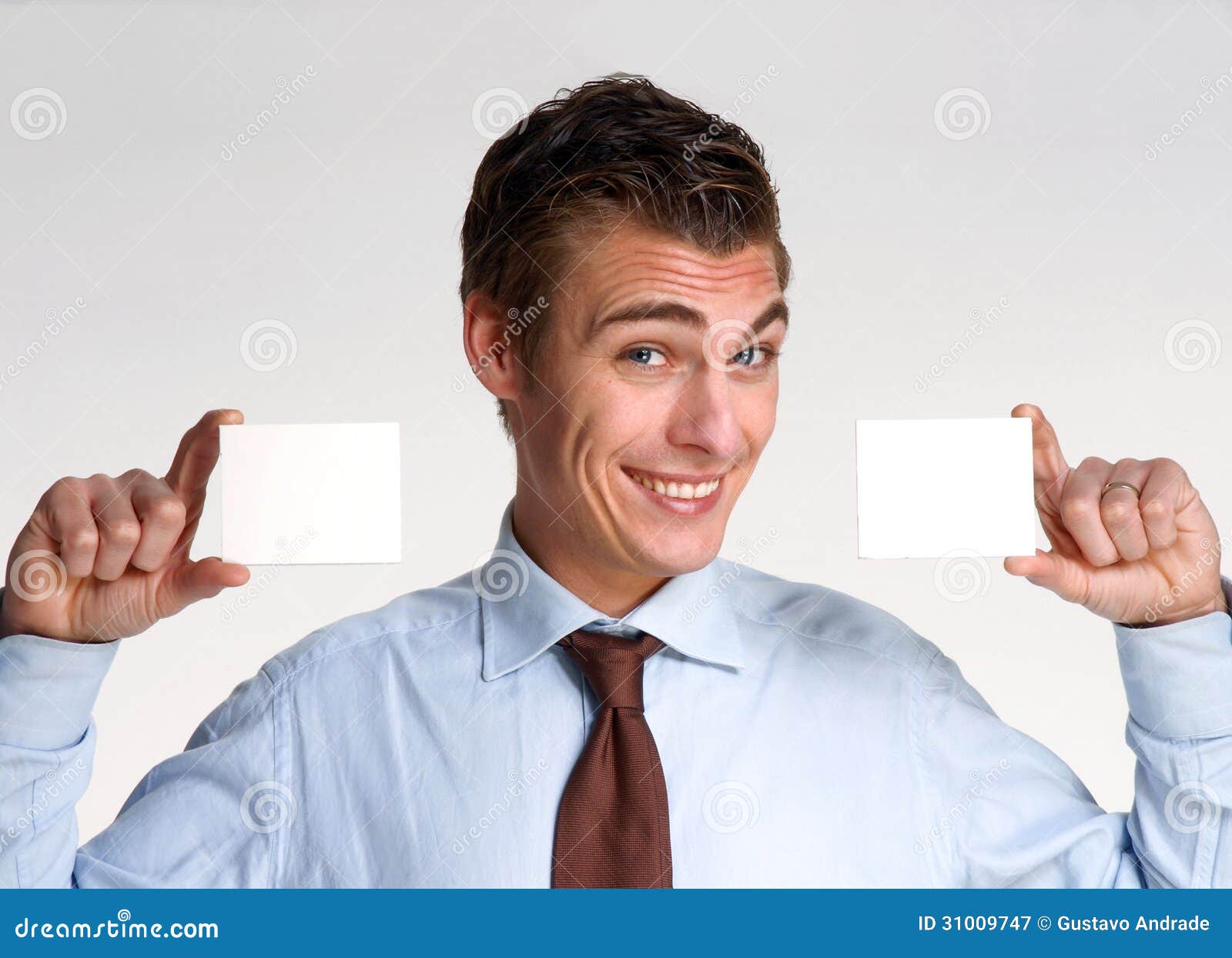 Cards man. stock image. Image of marketing, happy, male - 31009747