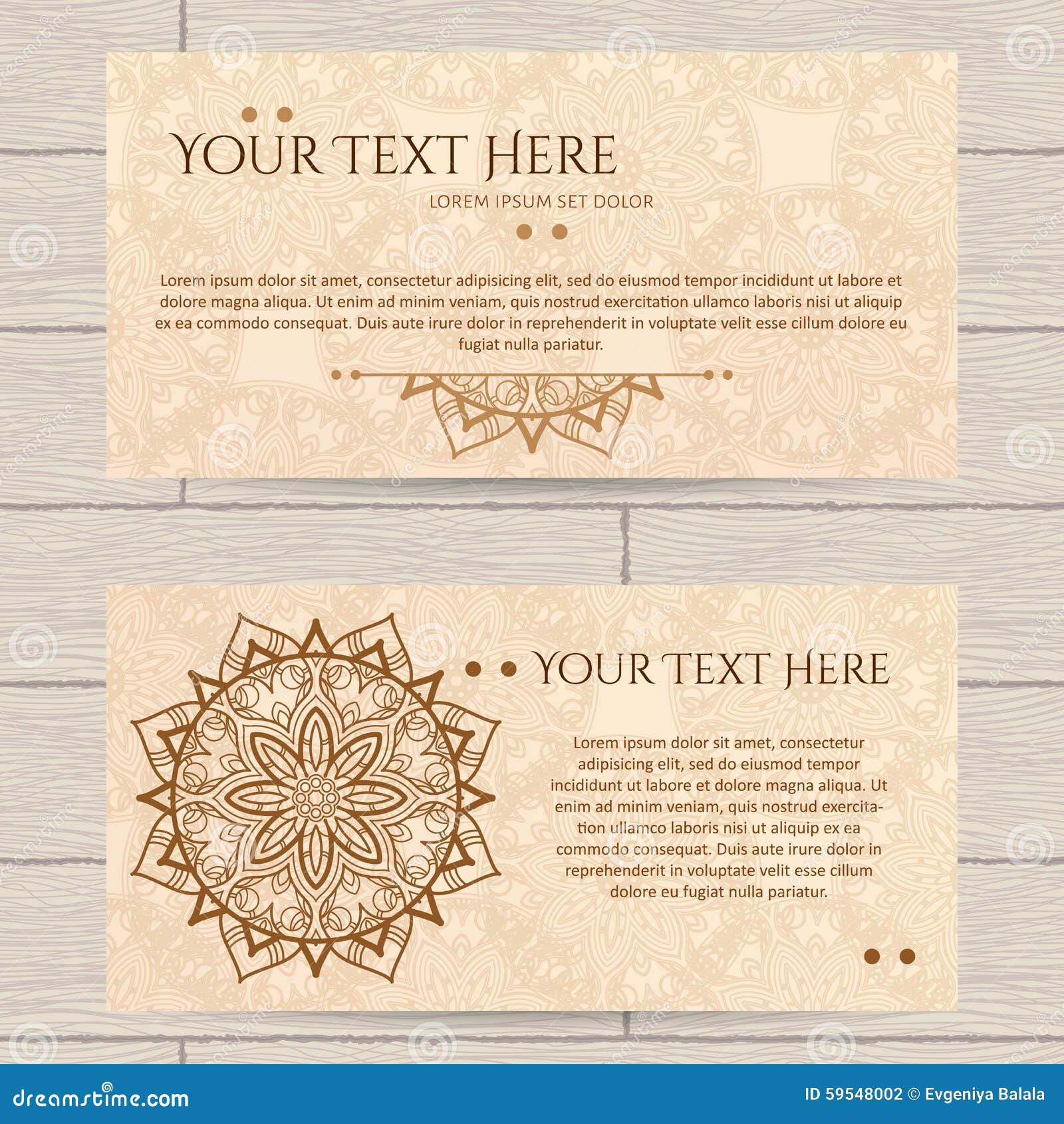 Cards with Pattern of Henna Stock Vector - Illustration of creation ...