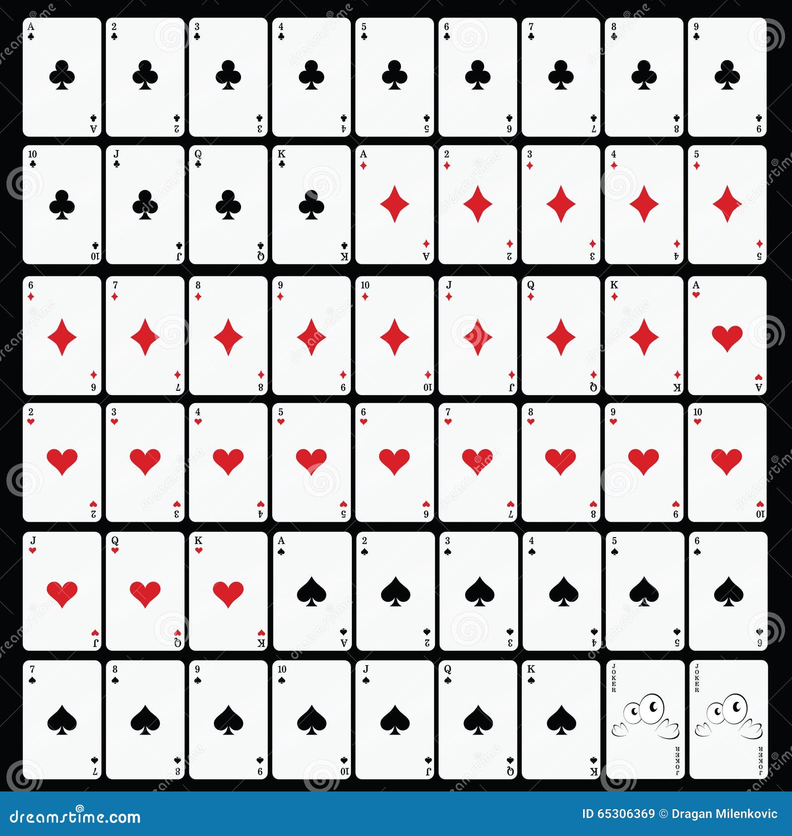 Cards Set Game Vector Illustration Stock Vector - Illustration of ...