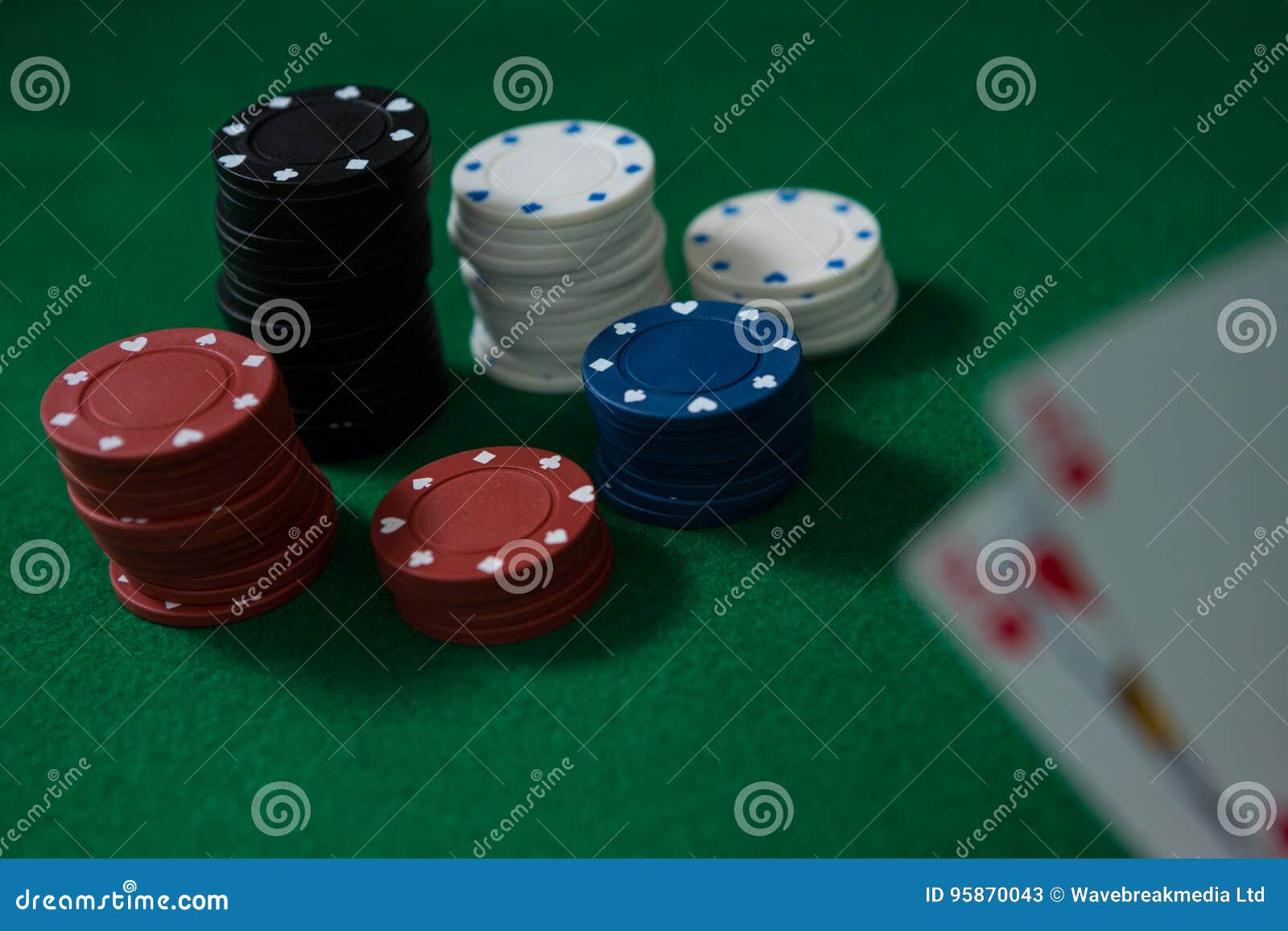 Cards with stack of chips stock image. Image of maroon - 95870043