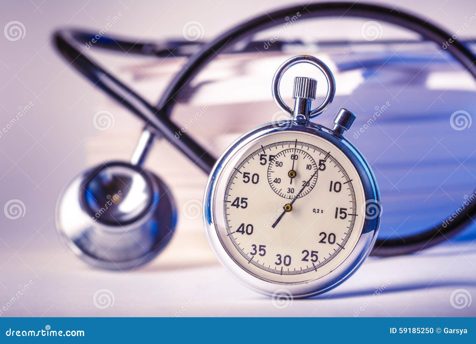 Cards, Stethoscope and Stopwatch Stock Photo - Image of diagnostic ...