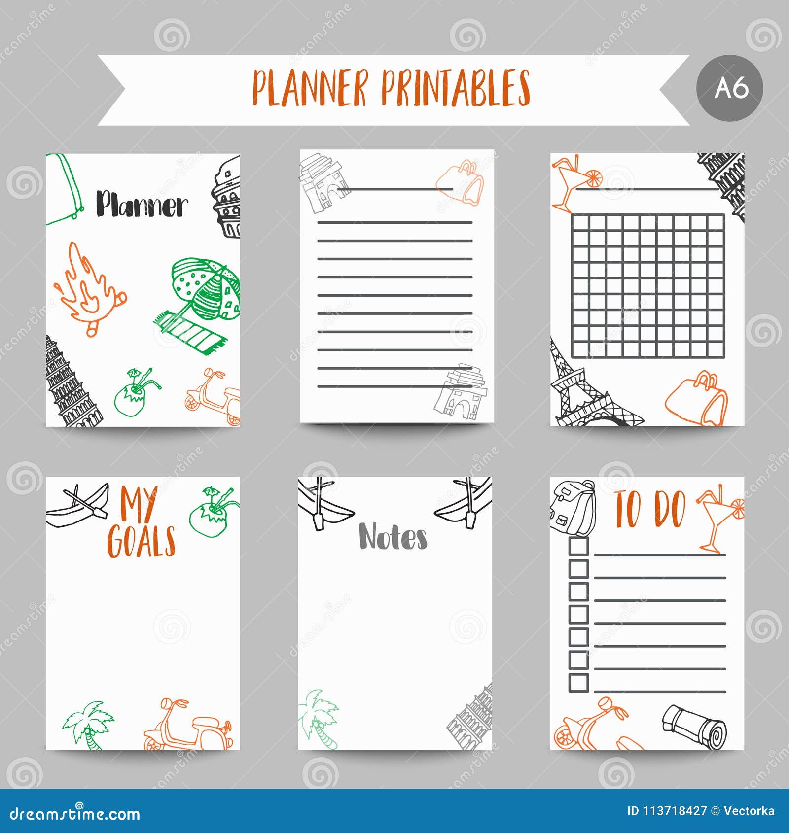 Template For Notebooks. Cute Design Elements. Notes, Labels Cartoon ... Template For Notebooks. Cute Design Elements. Notes, Labels Cartoon ...
