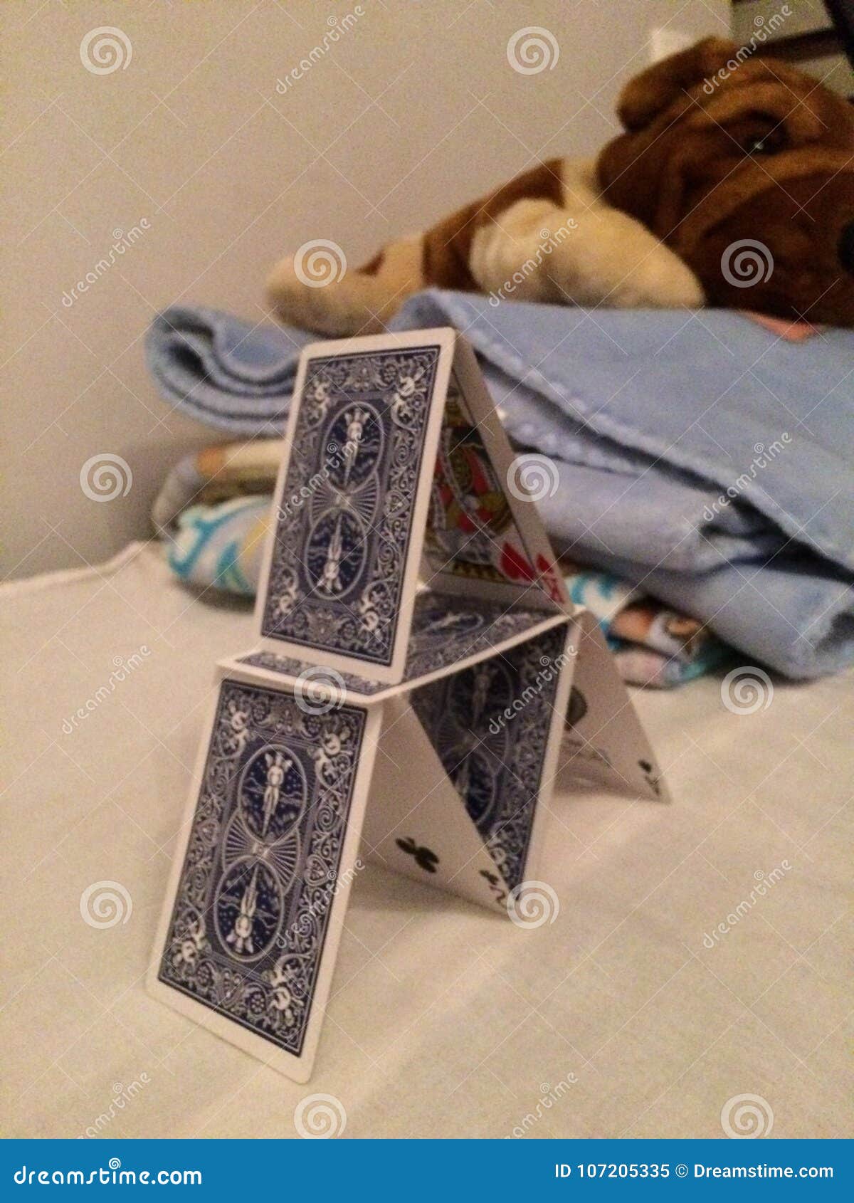 Cards Tower stock image. Image of tower, castle, awesome - 107205335