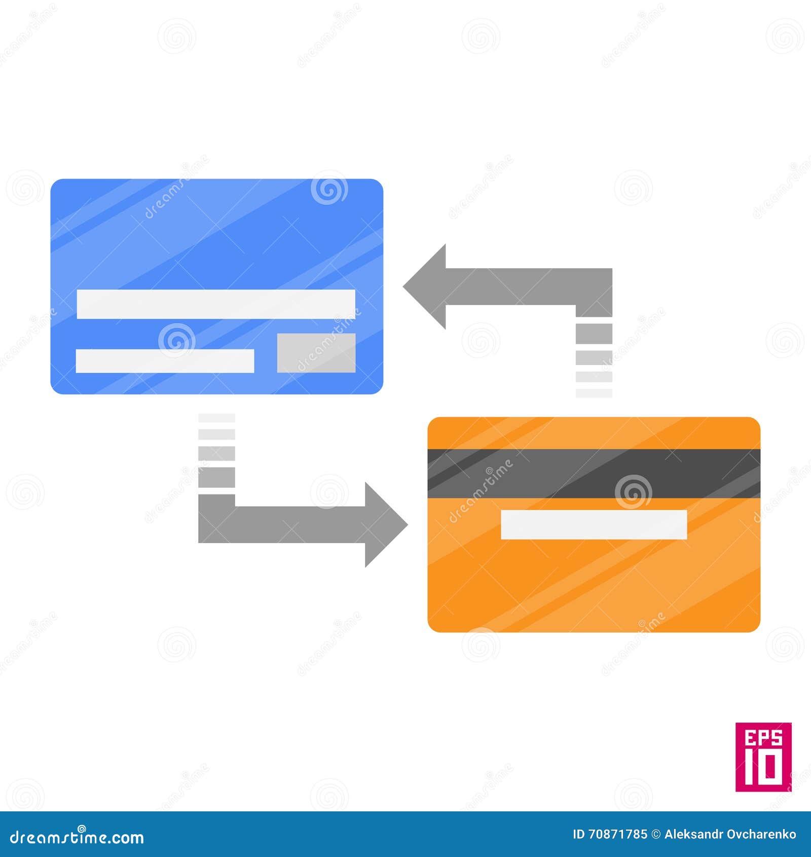 Cards transfer new stock vector. Illustration of isolated - 70871785