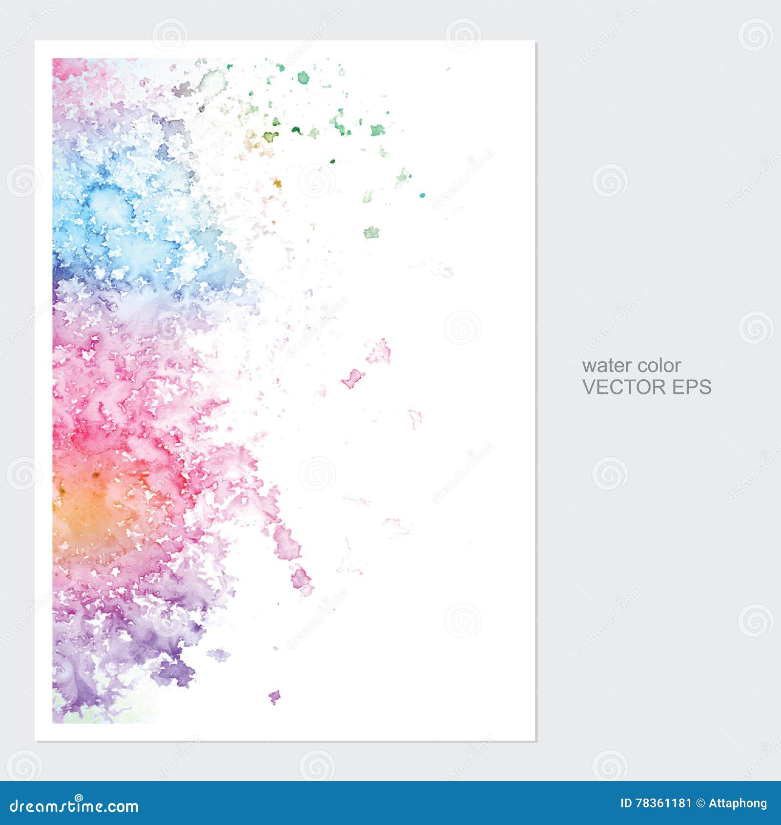 Cards with Watercolor Design Vector Stock Vector - Illustration of ...