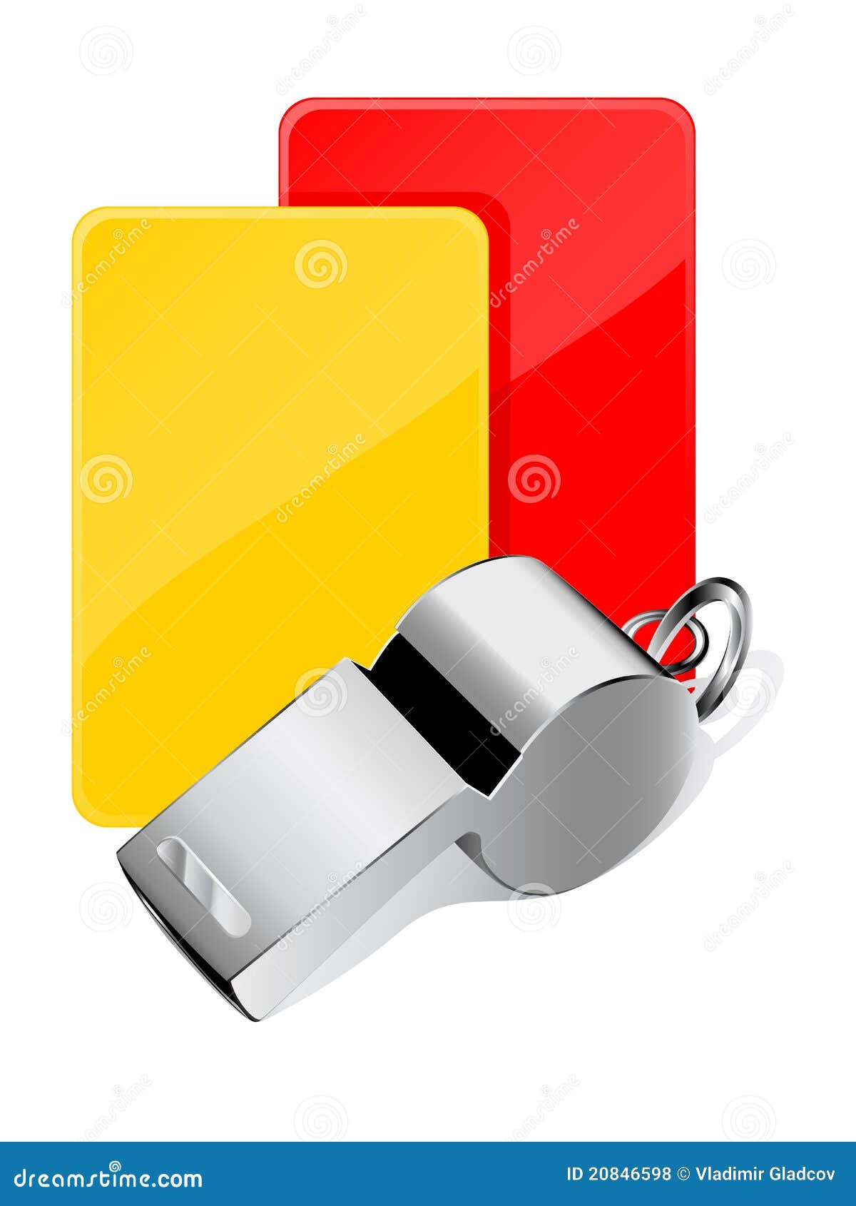 Cards and whistle stock vector. Illustration of color - 20846598