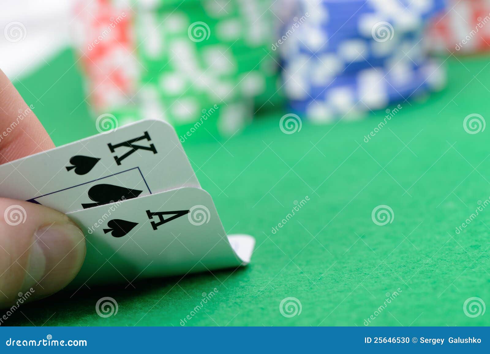 Cards Winning Combination in Black Jack in Hand Stock Photo - Image of ...