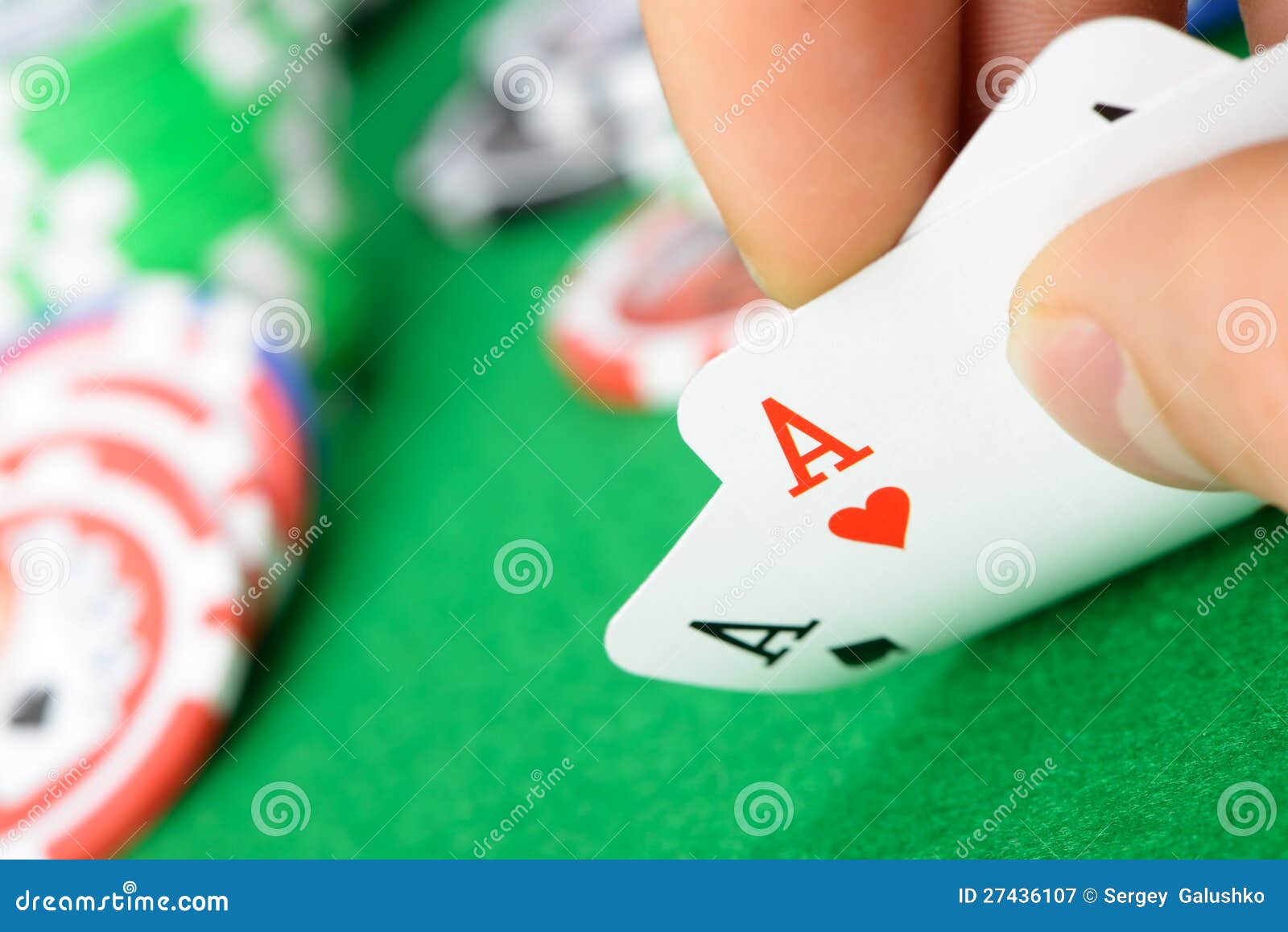 Cards Winning Combination in Black Jack in Hand Stock Image - Image of ...