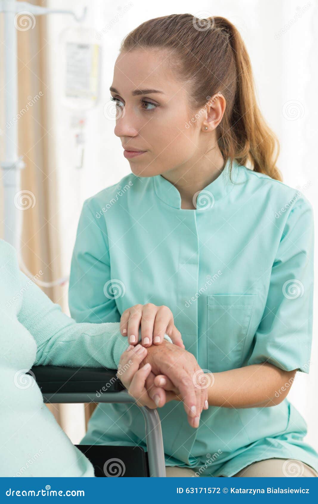 Care Assistant Holding Hand Stock Photo - Image of health, holding ...