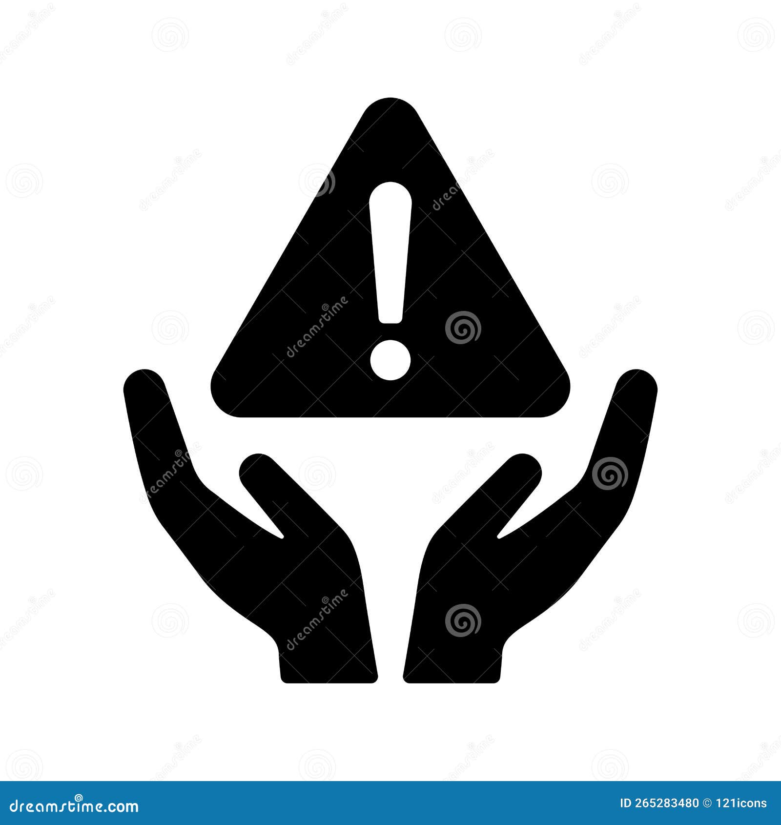 Care, Carefully, Caution Icon. Black Vector Graphics Stock Vector ...