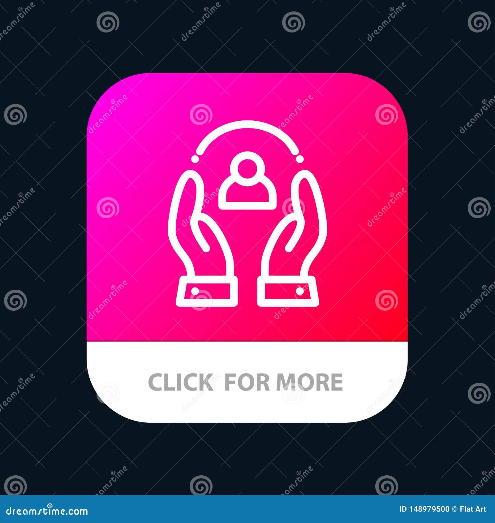 Care, Caring, Human, People, Protection Mobile App Button. Android and ...
