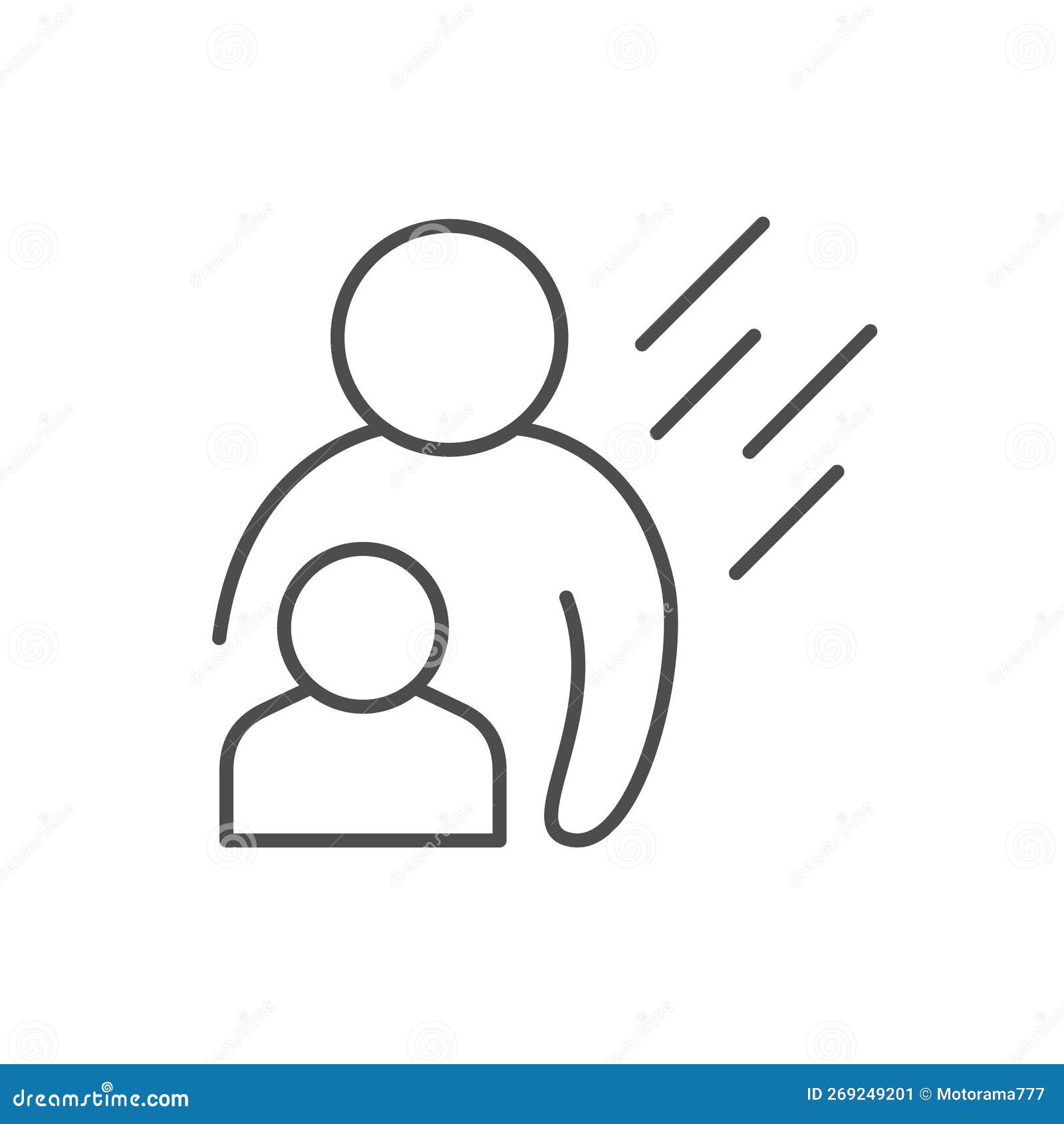 Care about child line icon stock vector. Illustration of mother - 269249201