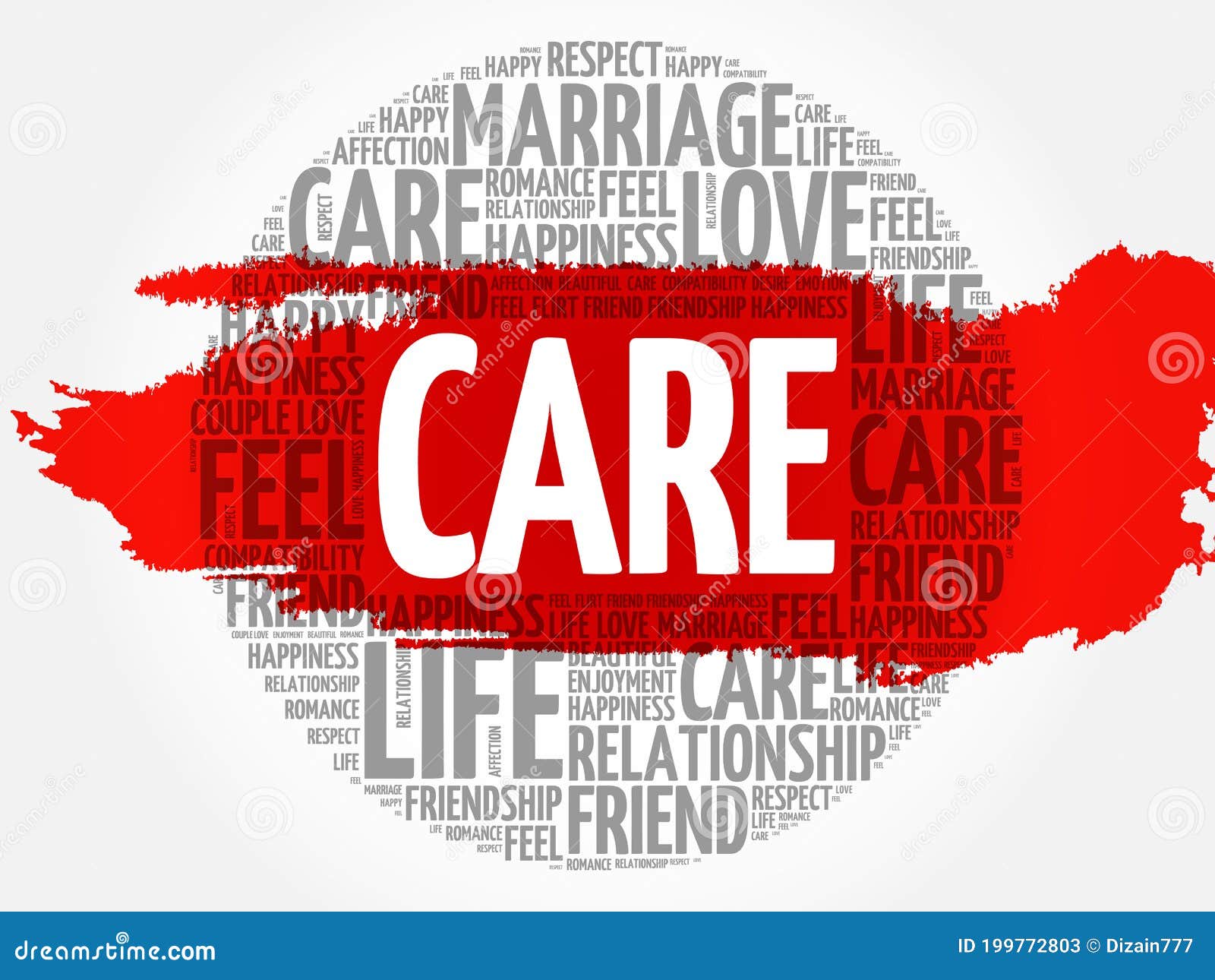 CARE Circle Word Cloud Collage Stock Illustration - Illustration of ...