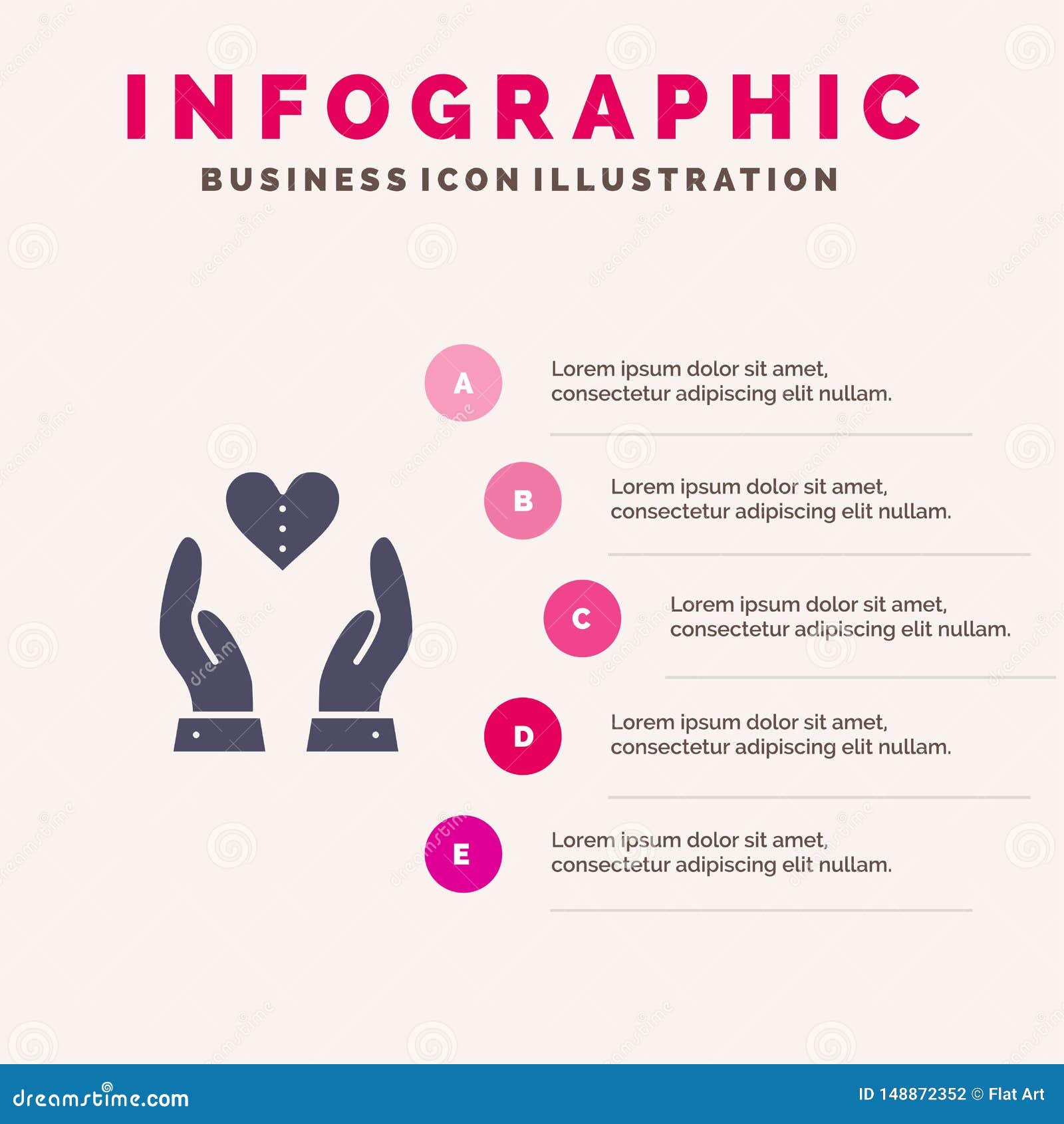 Care, Compassion, Feelings, Heart, Love Solid Icon Infographics 5 Steps ...