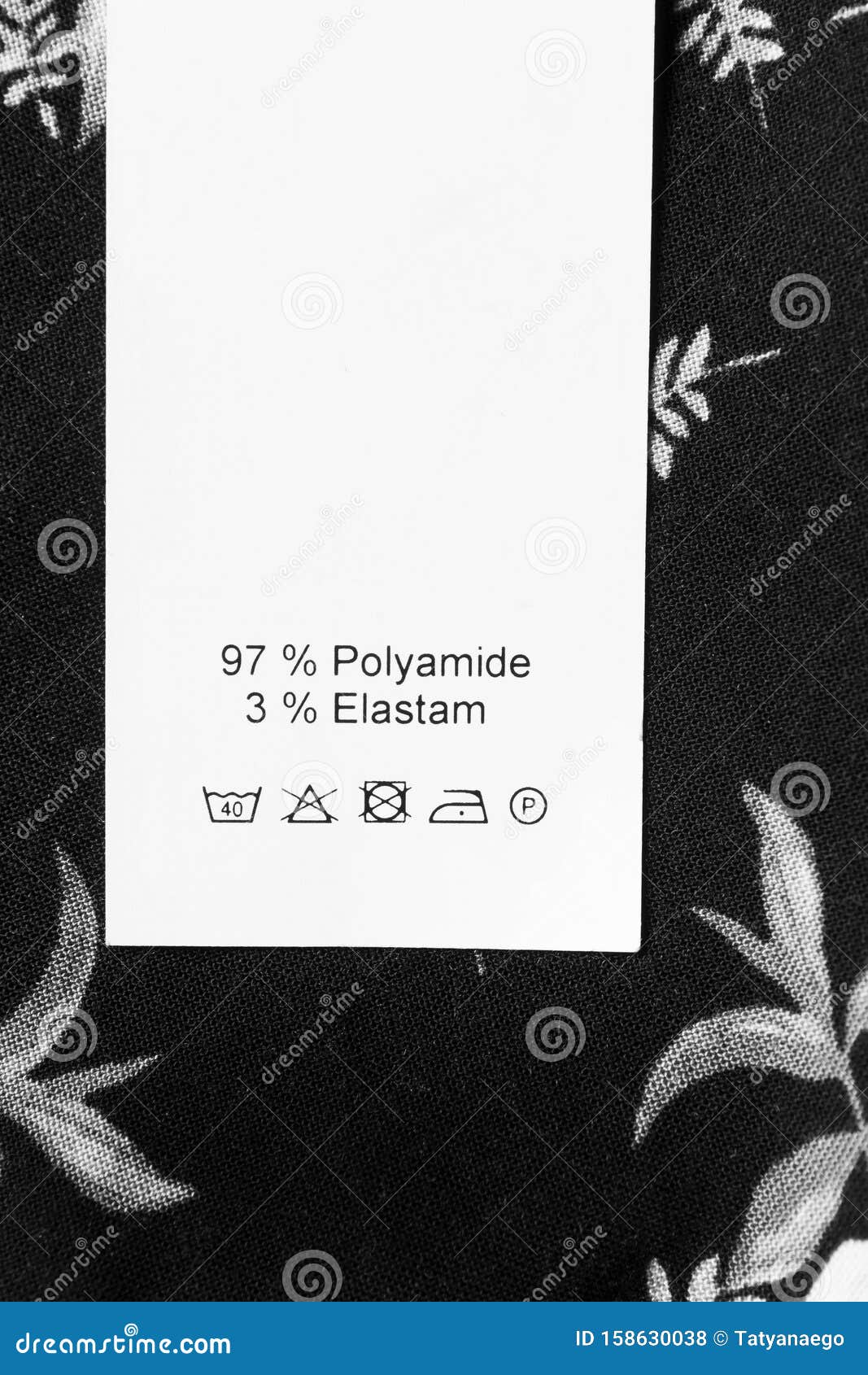 Care and composition label stock photo. Image of composition - 158630038